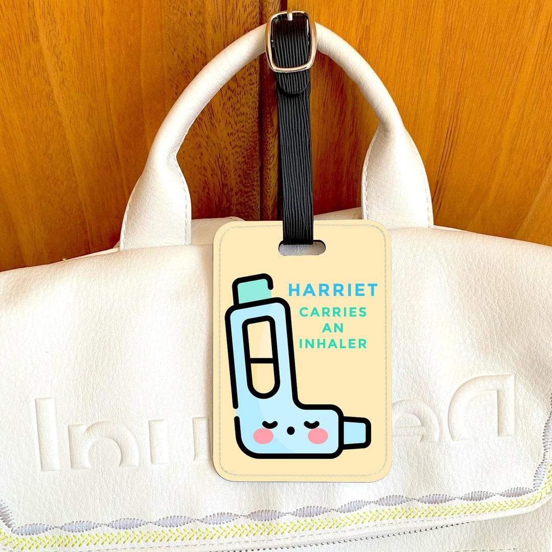 Personalised Inhaler Tag/ Kids Inhaler Travel Tag / Kawaii Inhaler ...