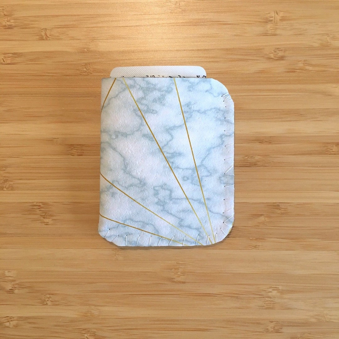Marble Birth Control Pill Case, Gold Mini Birth Control Sleeve, Mini ...