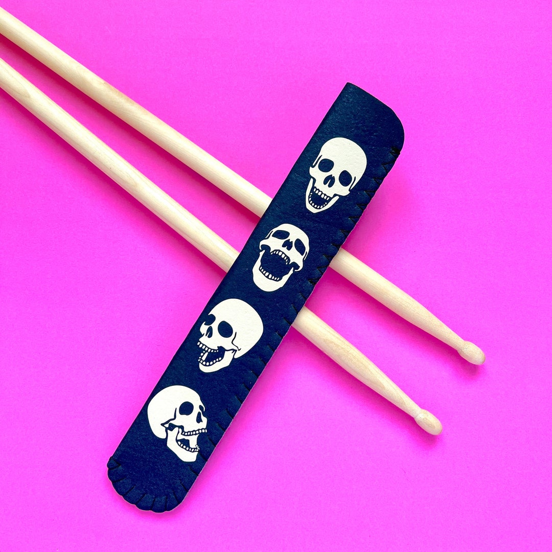 Personalised Skull Drum Stick Holder: Custom Drummer Gift - Etsy