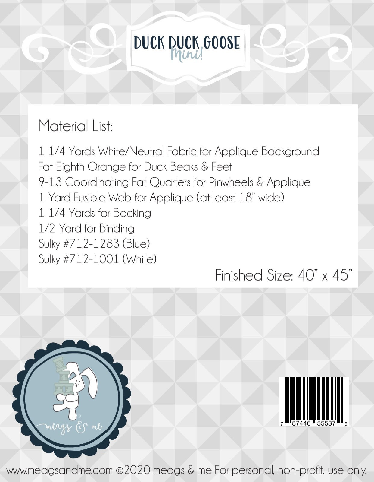 Instant Download: Duck Duck Goose MINI- the Slightly Smaller Version of ...