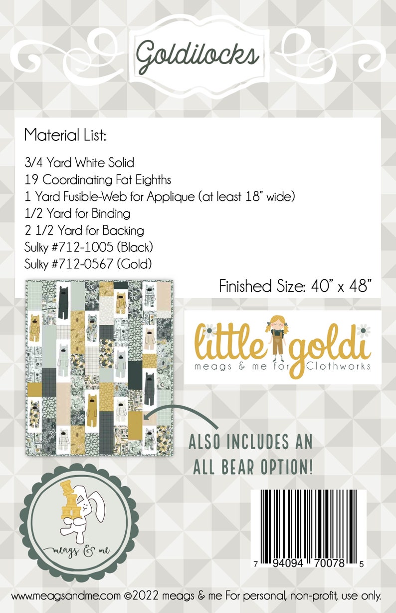 Instant Download: Goldilocks. Little Goldi by Meags & Me - Etsy