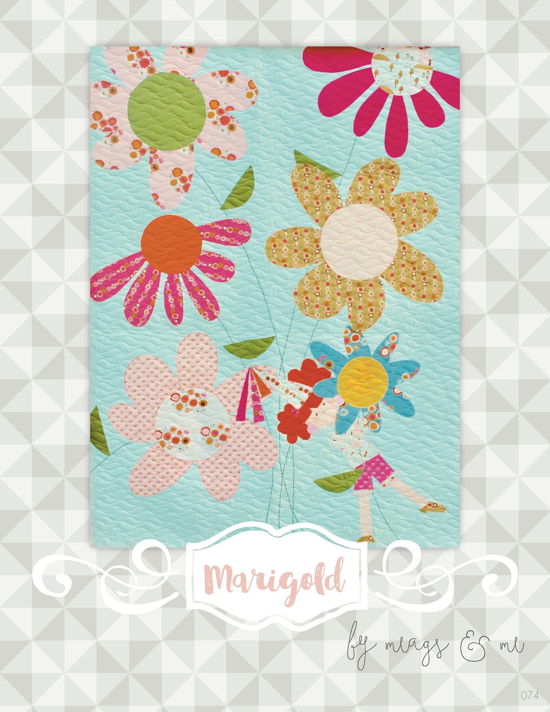 Instant Download- Marigold Quilt Pattern. Embroidery. Princess Appliqué ...