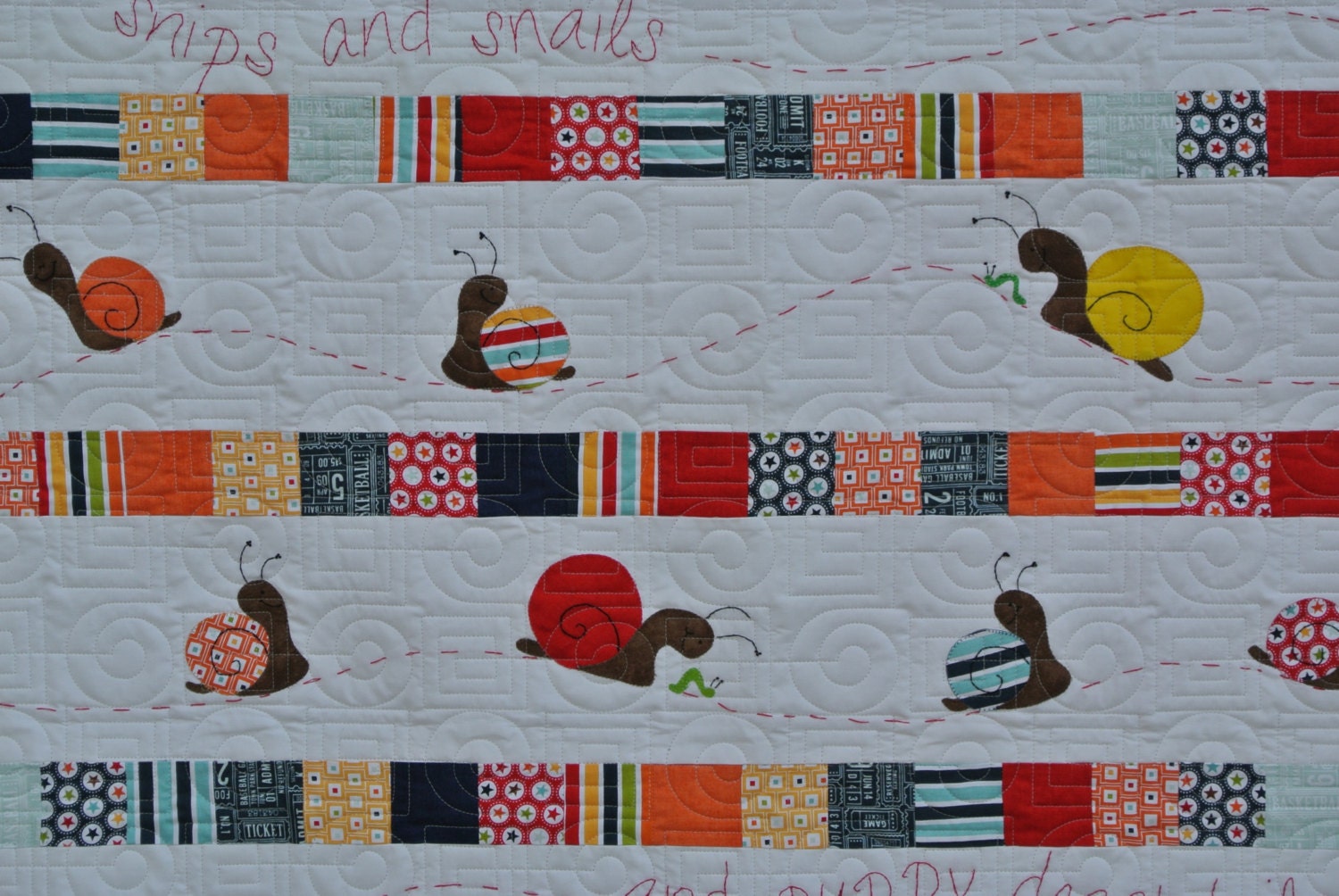 Instant Download: Snips & Snails- A PDF Quilt Pattern. Applique ...