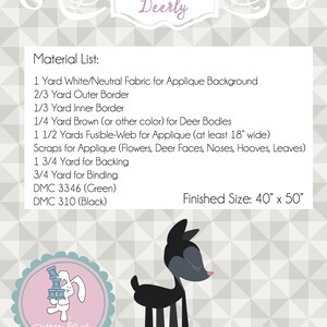 Instant Download- Love You Deerly Quilt Pattern. Panel Quilt. Deer ...
