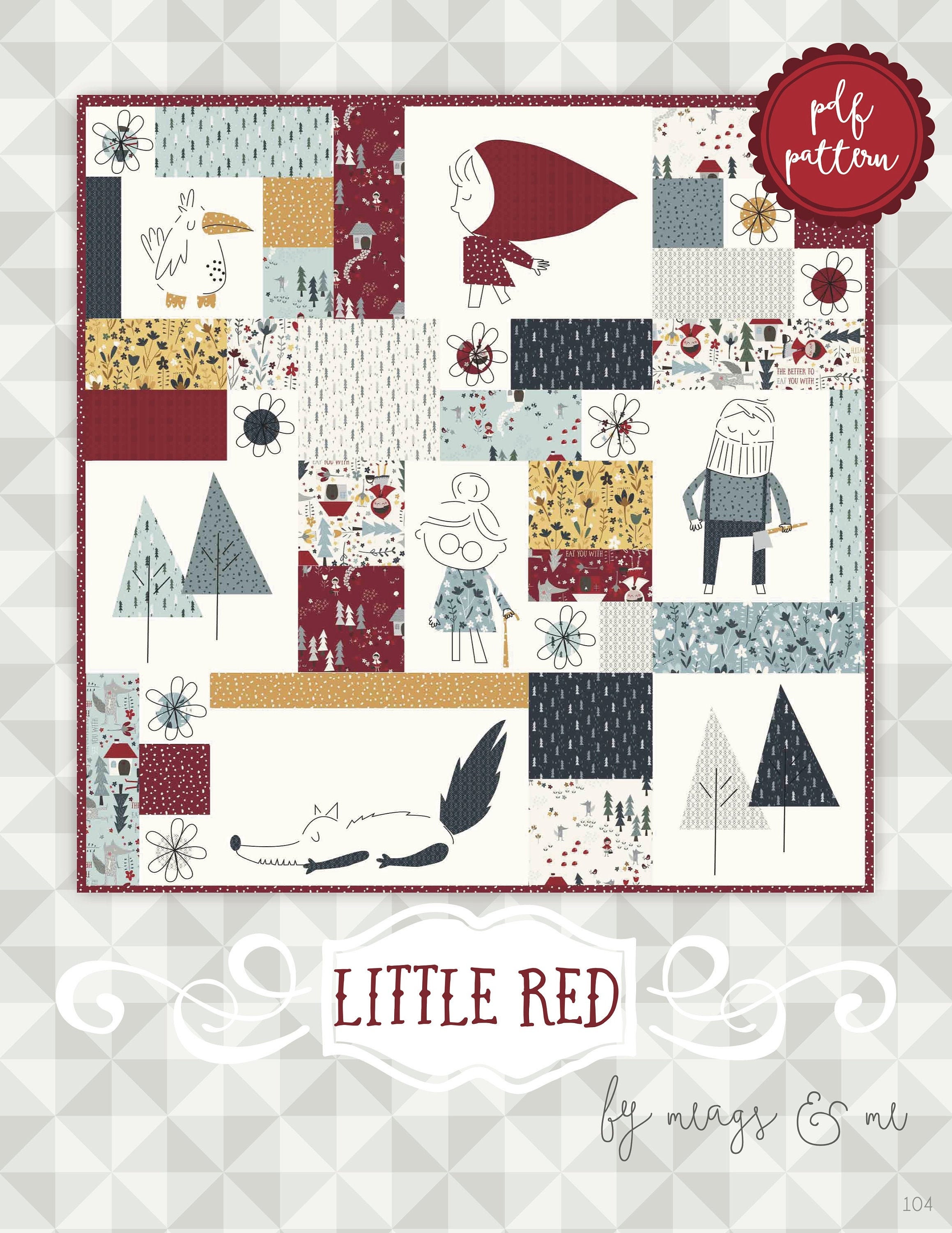 Instant Download-little Red. Applique and Embroidery Quilt Pattern ...