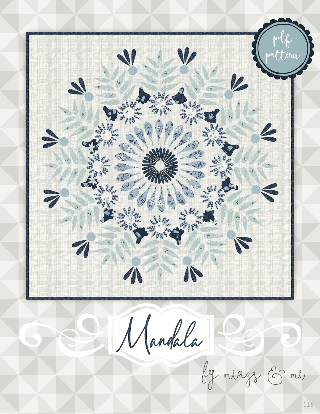 Instant Download: Mandala. Large Appliqué Quilt. Mandala Inspired Quilt ...
