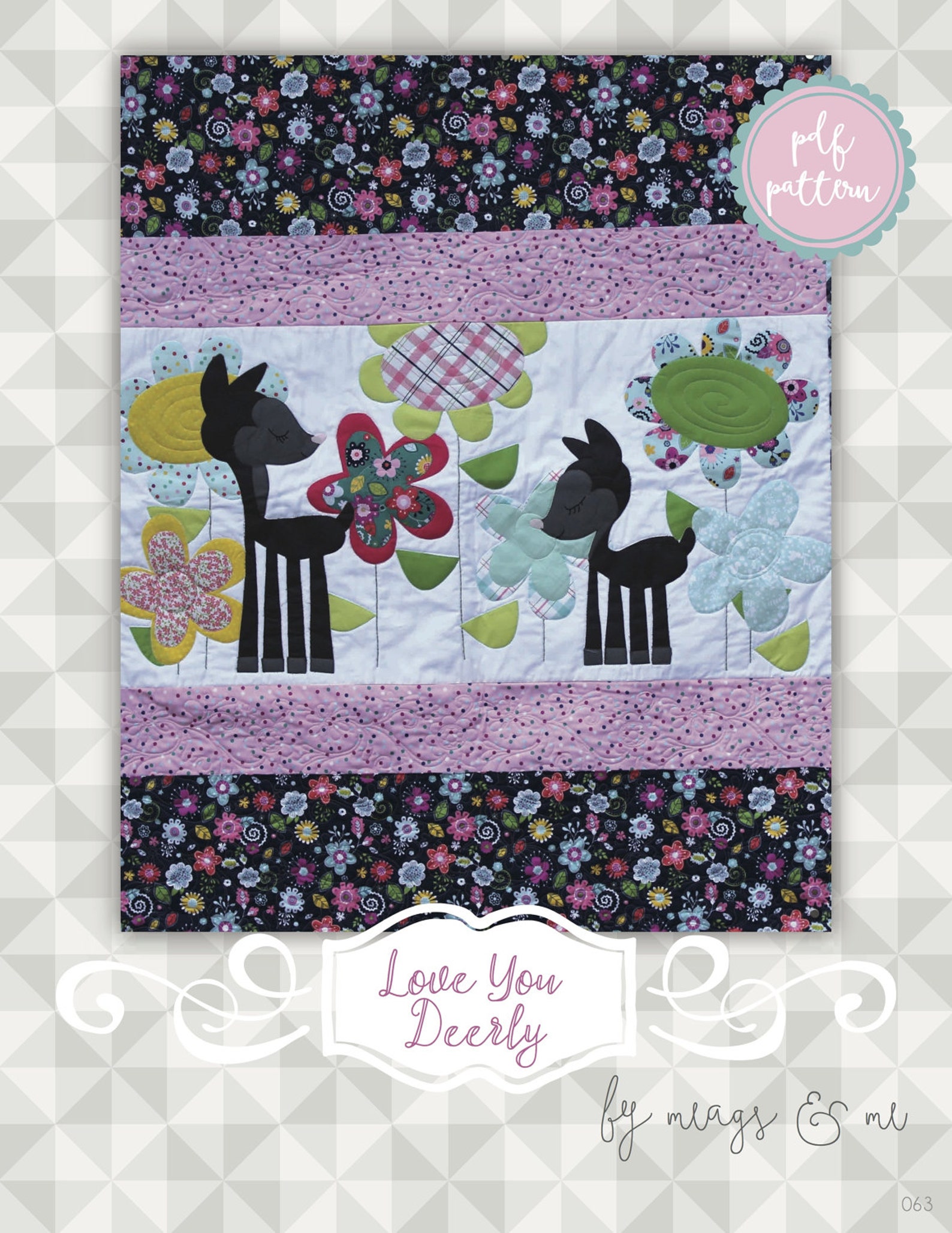 Instant Download Love You Deerly Quilt Pattern. Panel Quilt. Deer Quilt ...