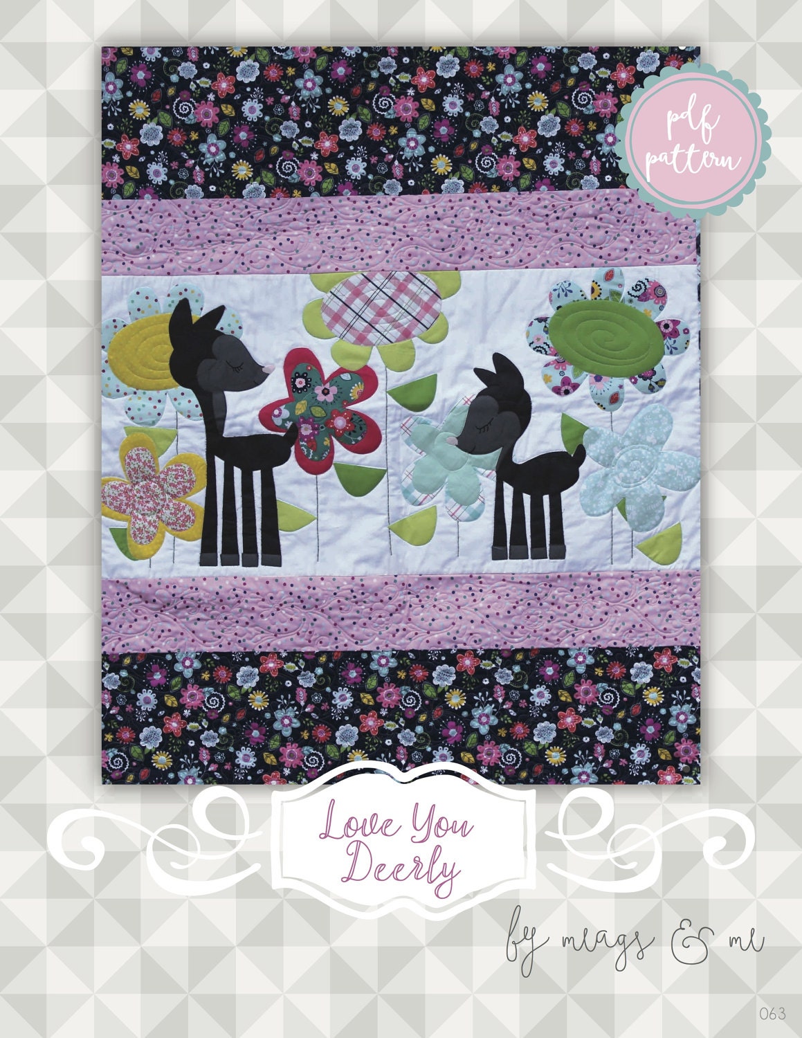 Instant Download- Love You Deerly Quilt Pattern. Panel Quilt. Deer ...