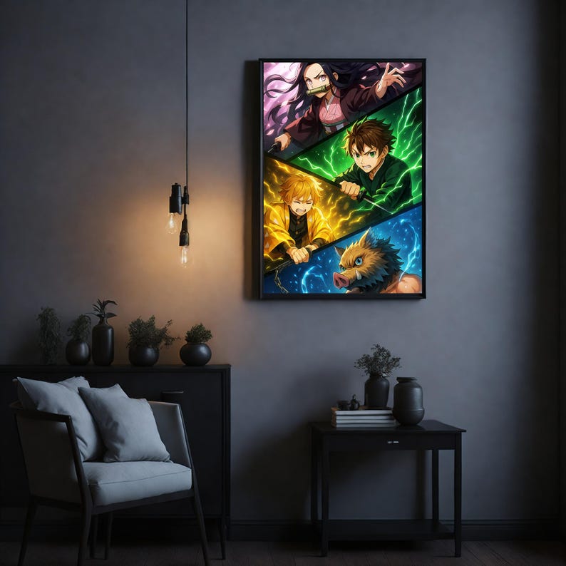 Demon Slayer Wall Art Set of 10 – Kimetsu No Yaiba Anime Posters ...