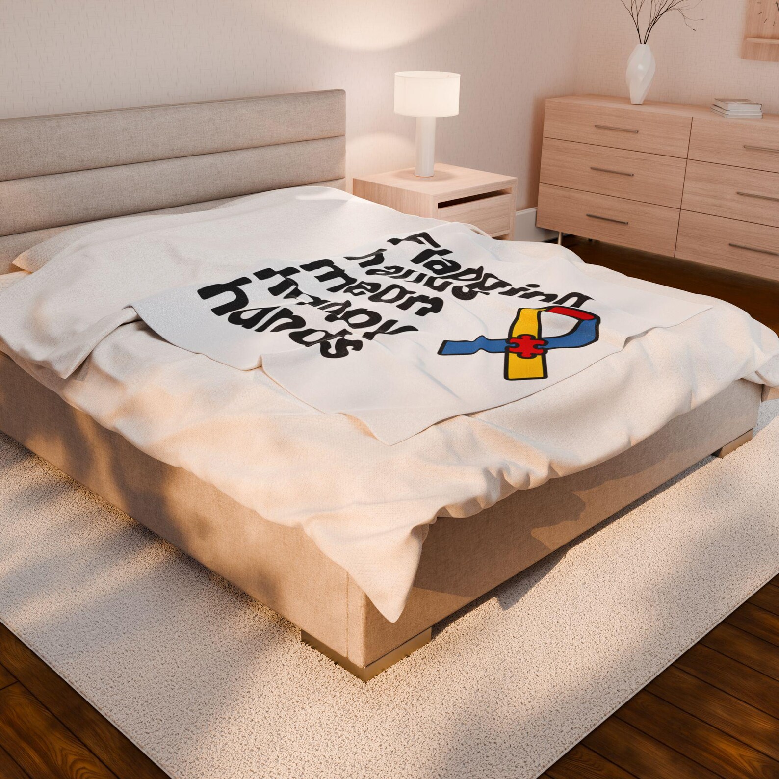 Flapping Hands Mean Happy Hands Autism Awareness Blanket Sensory ...