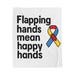 Flapping Hands Mean Happy Hands Autism Awareness Blanket Sensory ...