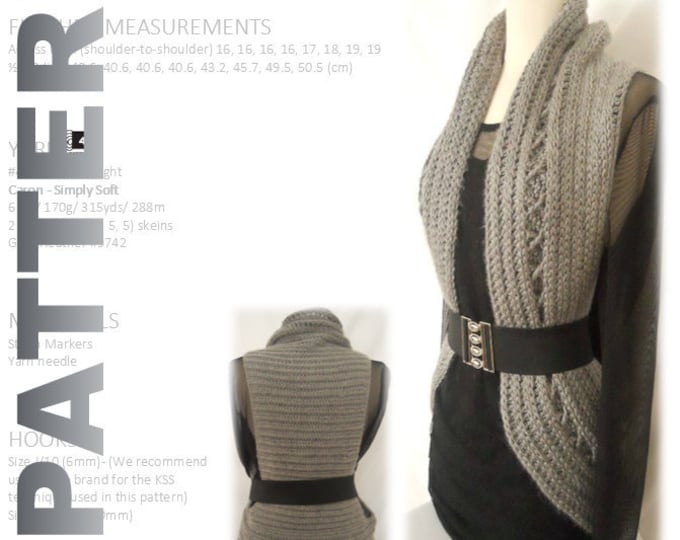 Crochet Sweater Pattern, Sizes: XS-6X, Crochet Clothing Pattern ...