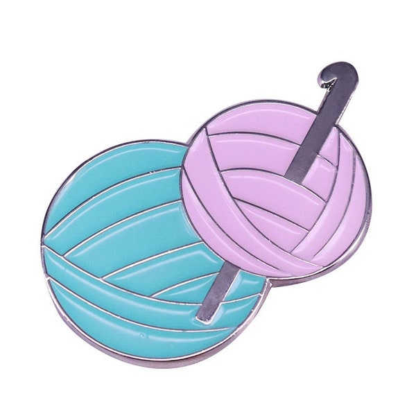 Crochet Enamel Pin - Etsy