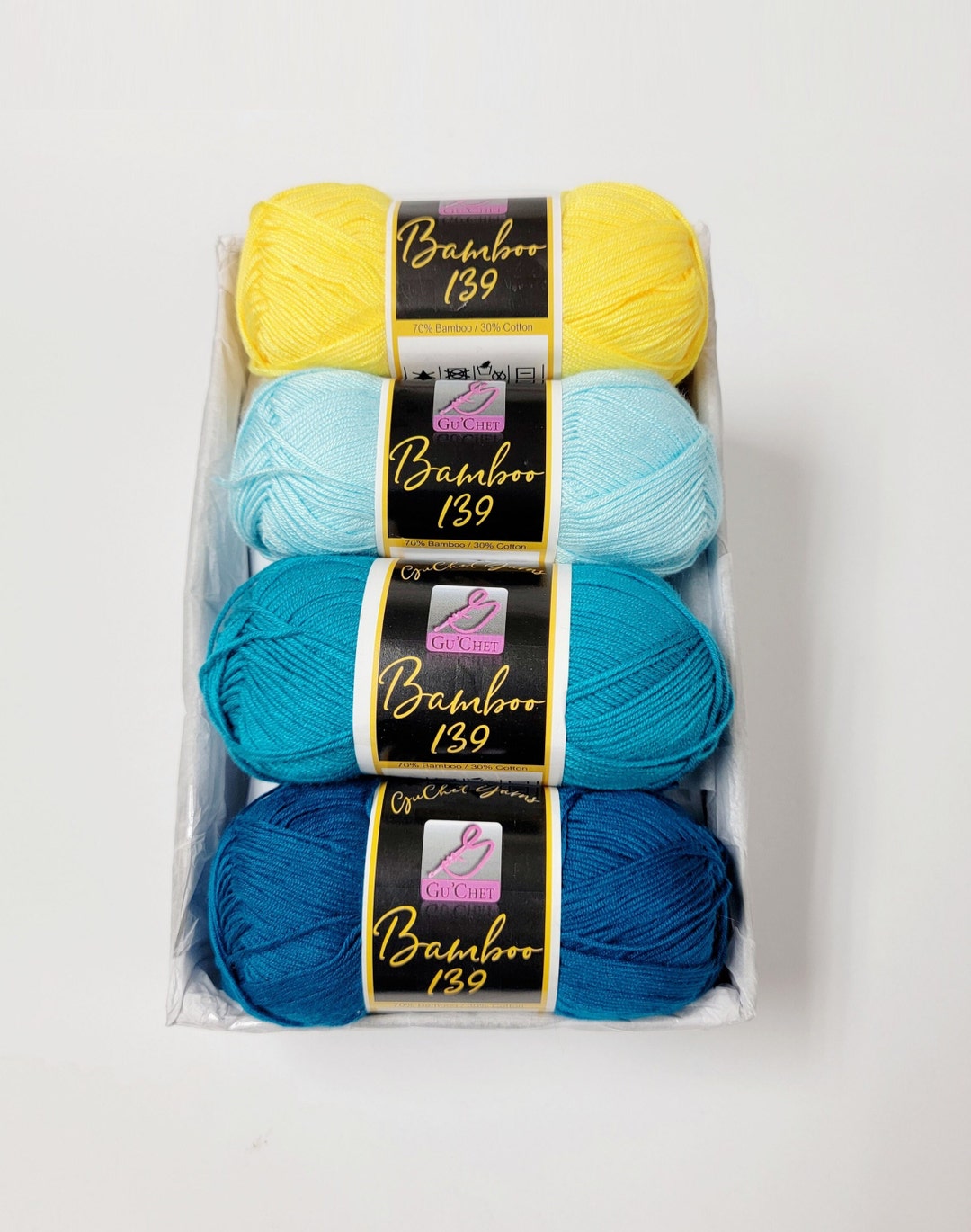 Yarn Gift Set - Bamboo/cotton Yarn "ocean" - Yarn Lover, Cotton Yarn ...