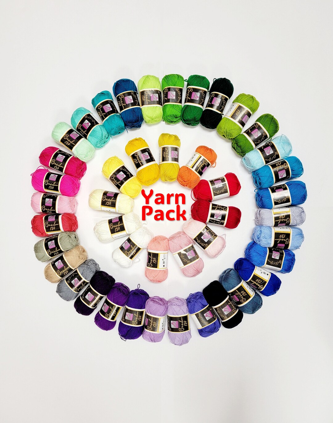 Yarn Pack - Bamboo/cotton Yarn - 1 Ball of Each 47 Colors, Knitting ...
