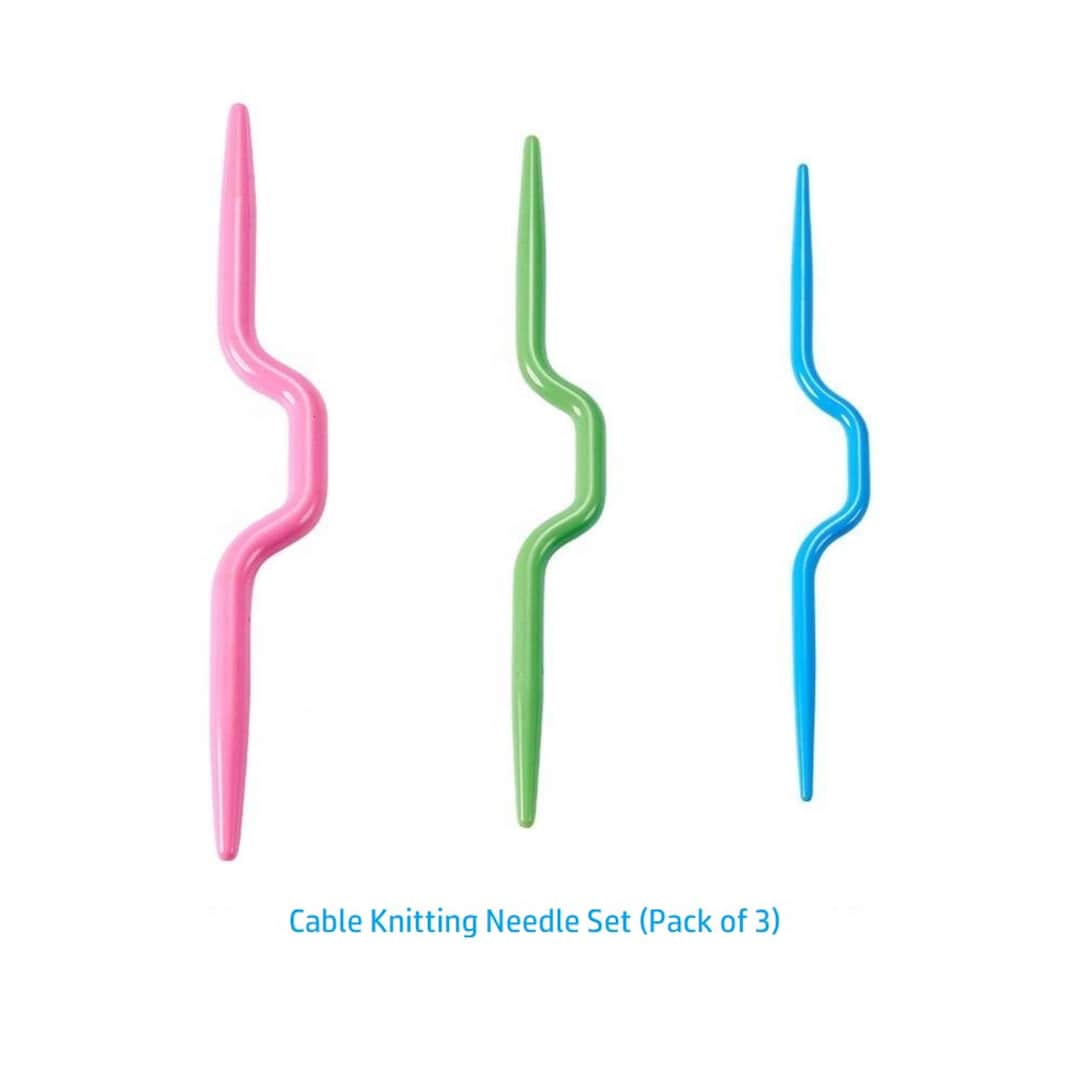 Cable Knitting Needle Set (pack of 3) - Cable Needles, Knitting Tool ...