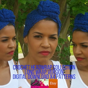 Crochet Hair Wrap Pattern Collection - PDF Crochet Pattern Crochet ...