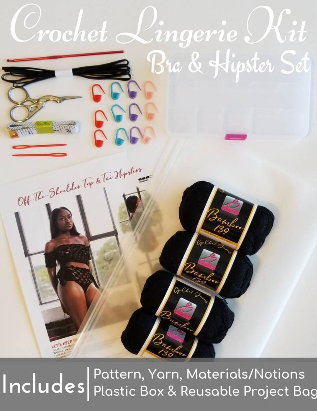 Crochet Lingerie Kit, Crochet Lingerie Pattern, Plus Size Crochet ...