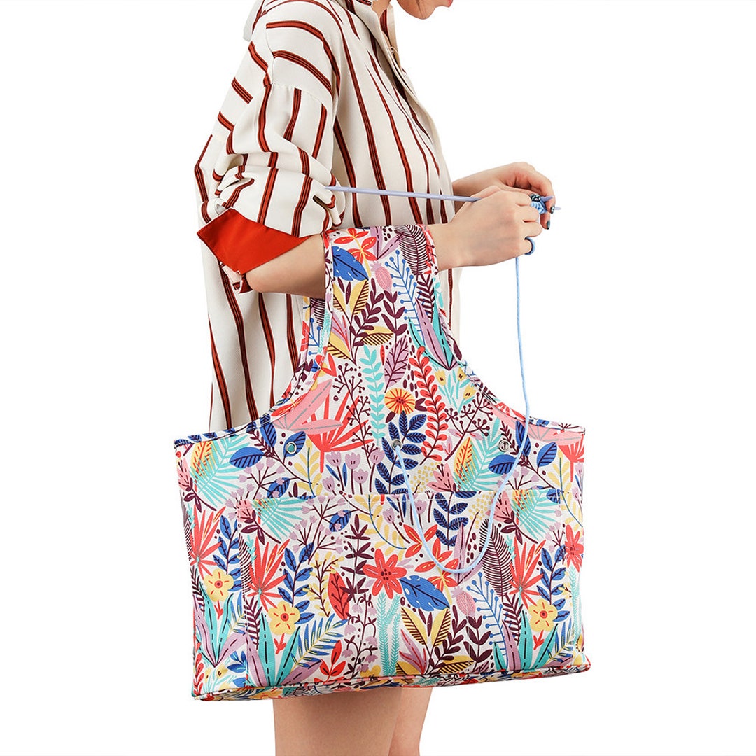 Yarn Bag - X-large Walking Bag - Crochet Tote Bag, Knitting Tote Bag ...