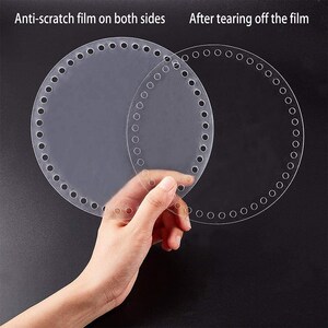 Clear Acrylic Purse Bottom for Crochet - ROUND - Bag Bottom, Basket ...