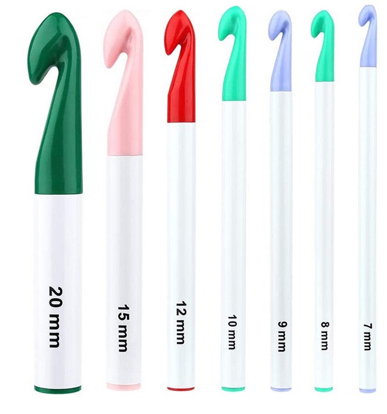 Jumbo Crochet Hook Set Includes 7 Hook Sizes-20mm 15mm - Etsy