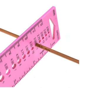 Knitting Needle Gauge Ruler - Needle Gauge Ruler, Knitting Ruler ...