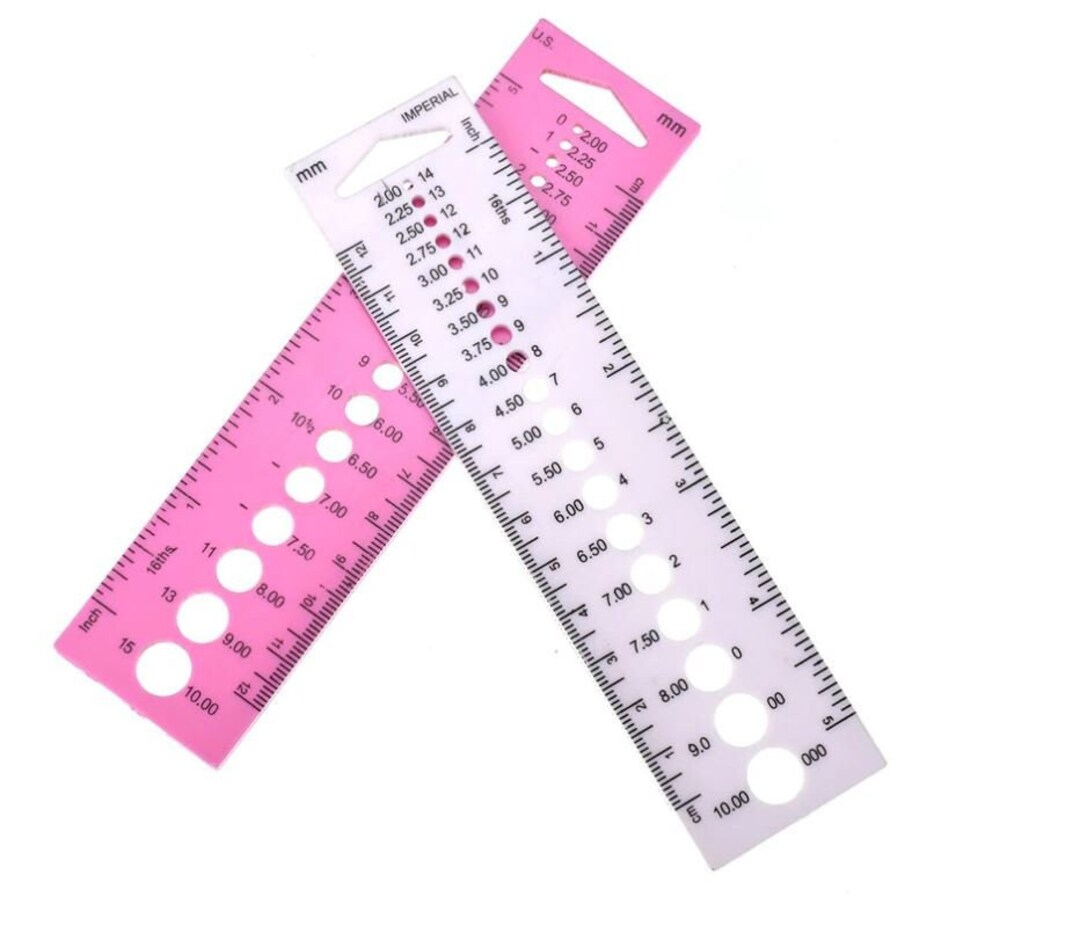 Knitting Needle Gauge Ruler - Needle Gauge Ruler, Knitting Ruler ...