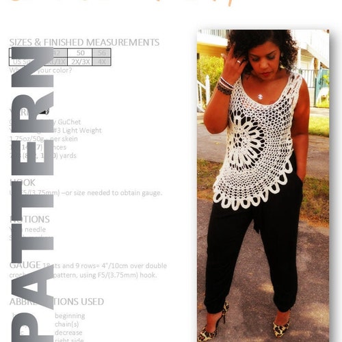 Floral Crochet Top Pattern - Etsy