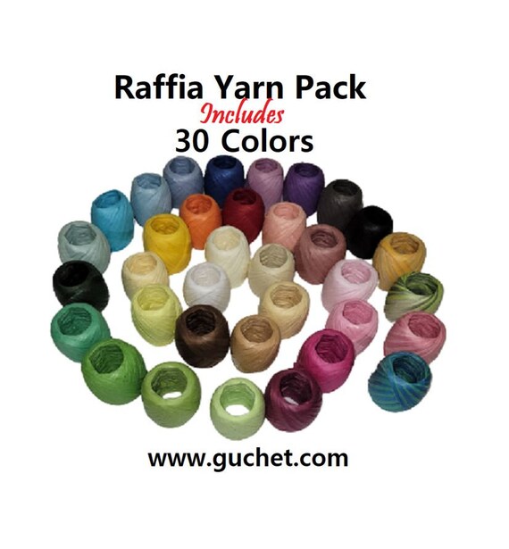 Yarn Pack Raffia Yarn 1 Ball of 35 Colors FREE SHIPPING - Etsy