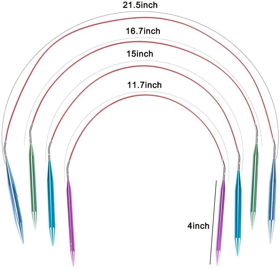 Interchangeable Knitting Needle Set Metal Includes 13 - Etsy