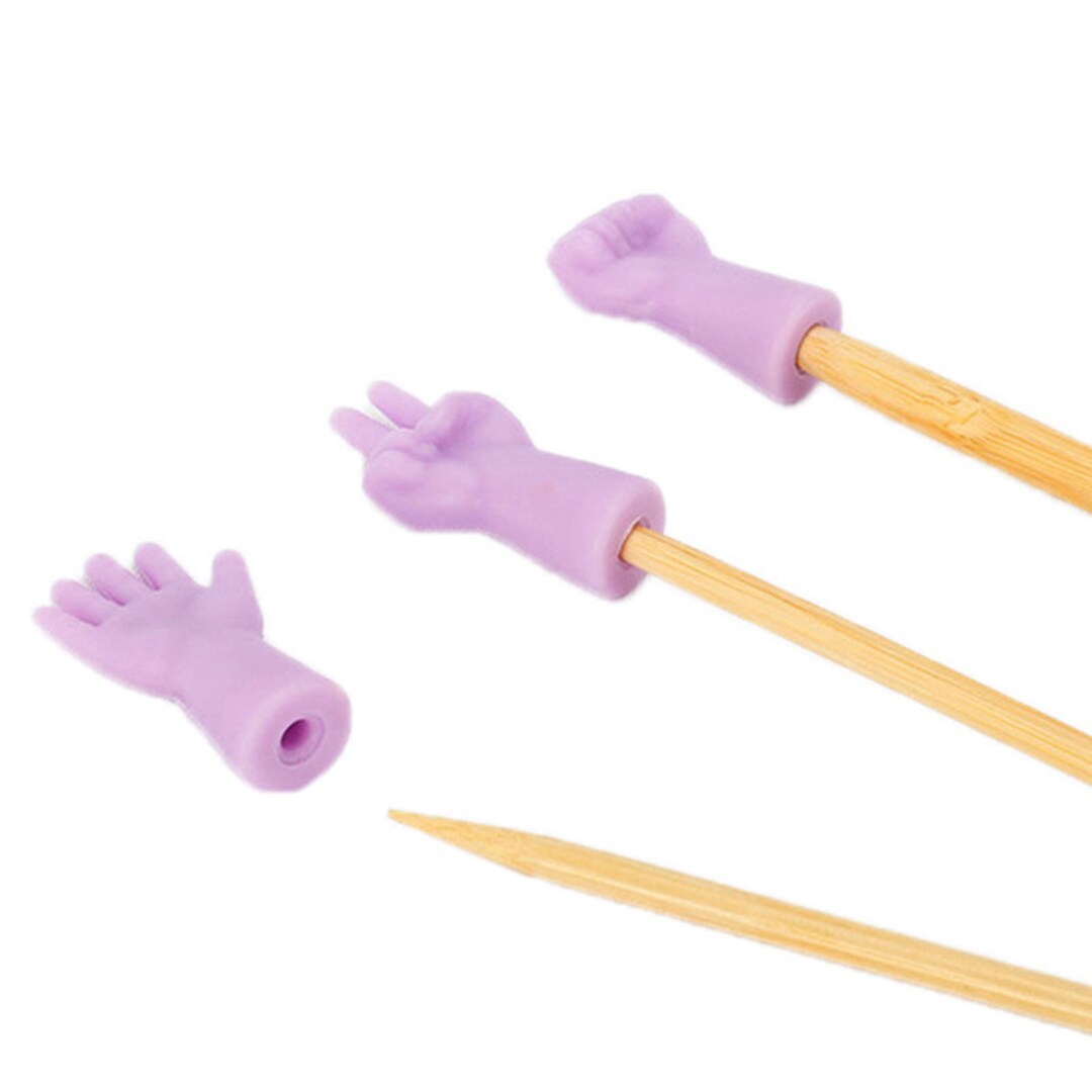 Knitting Needle End Protectors, Hands (pack of 6), Needle Tip ...