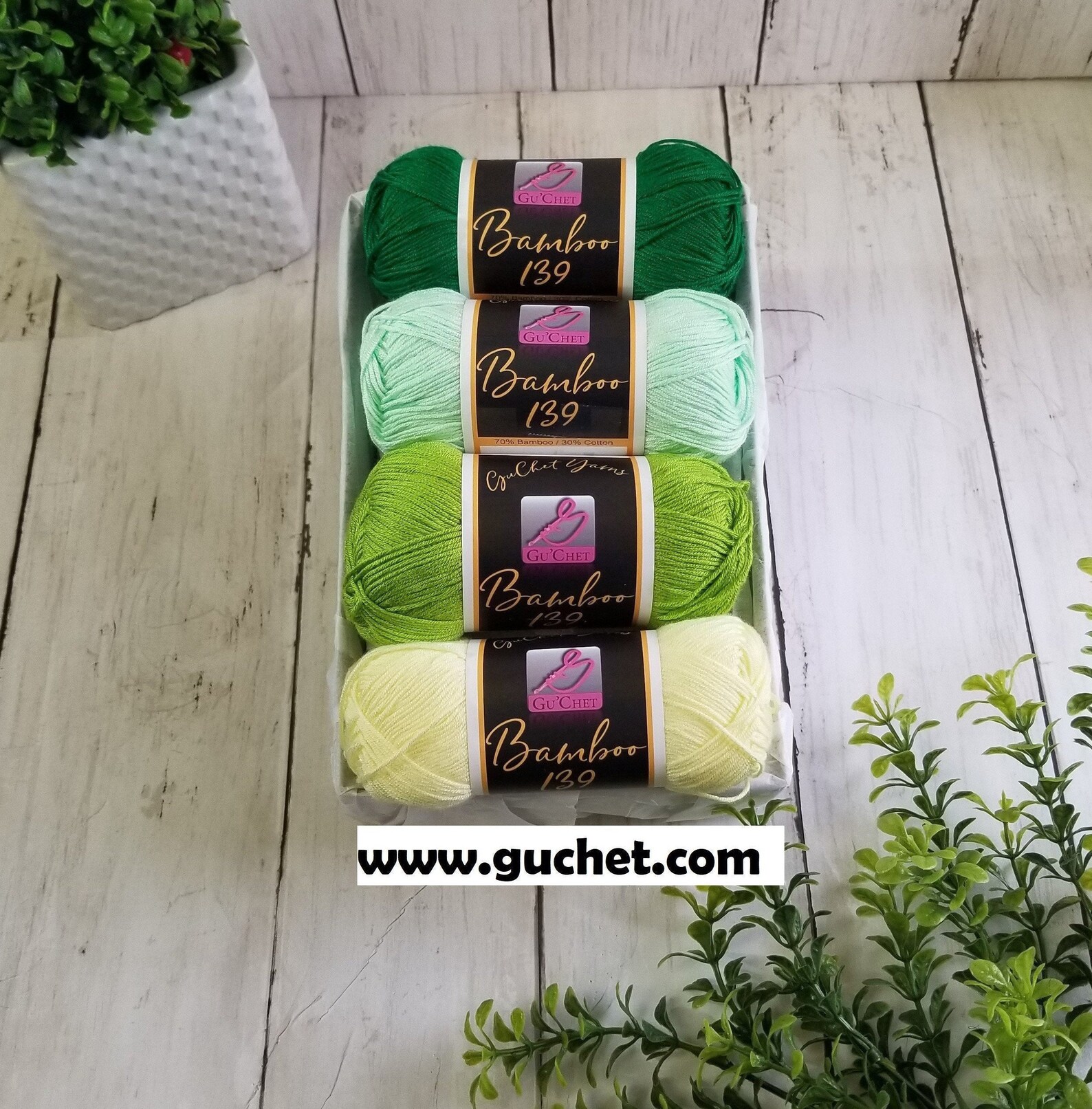 Yarn Gift Set Bamboo/cotton Yarn mint Julep - Etsy