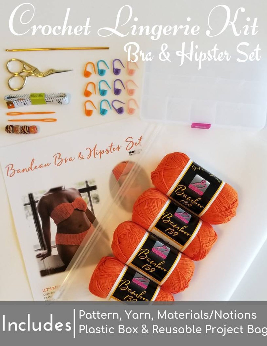 Crochet Lingerie Kit Crochet Lingerie Pattern Plus Size - Etsy