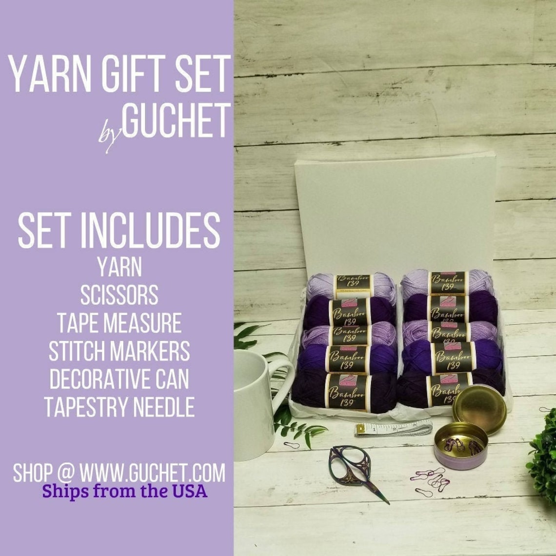 Yarn Free Shipping Yarn Gift Set Cotton Yarn Crochet Yarn | Etsy