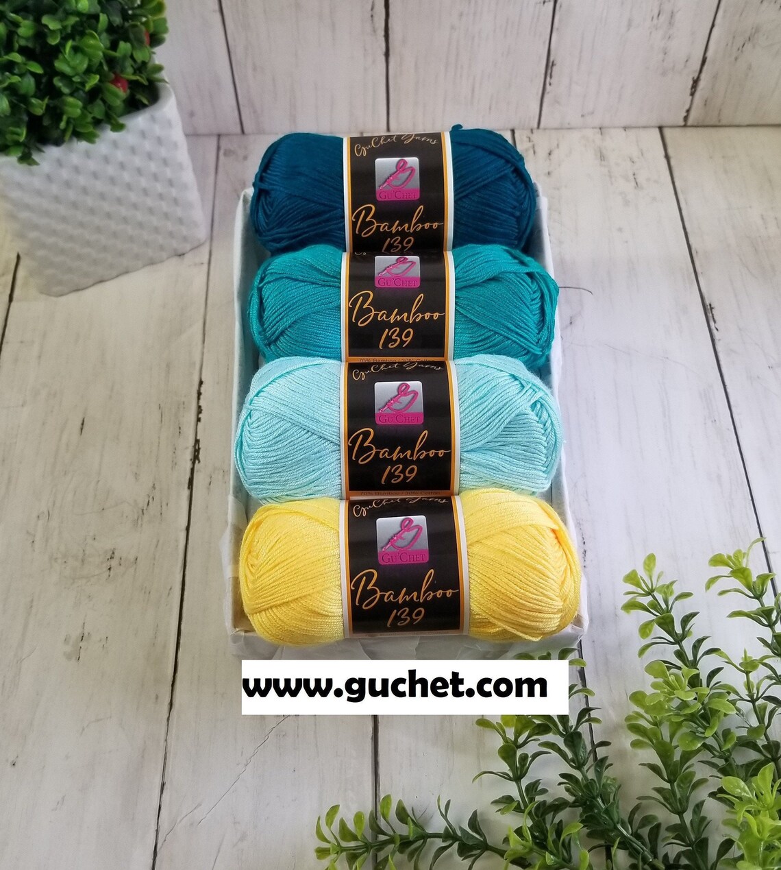 Yarn Gift Set Bamboo/cotton Yarn ocean Yarn | Etsy