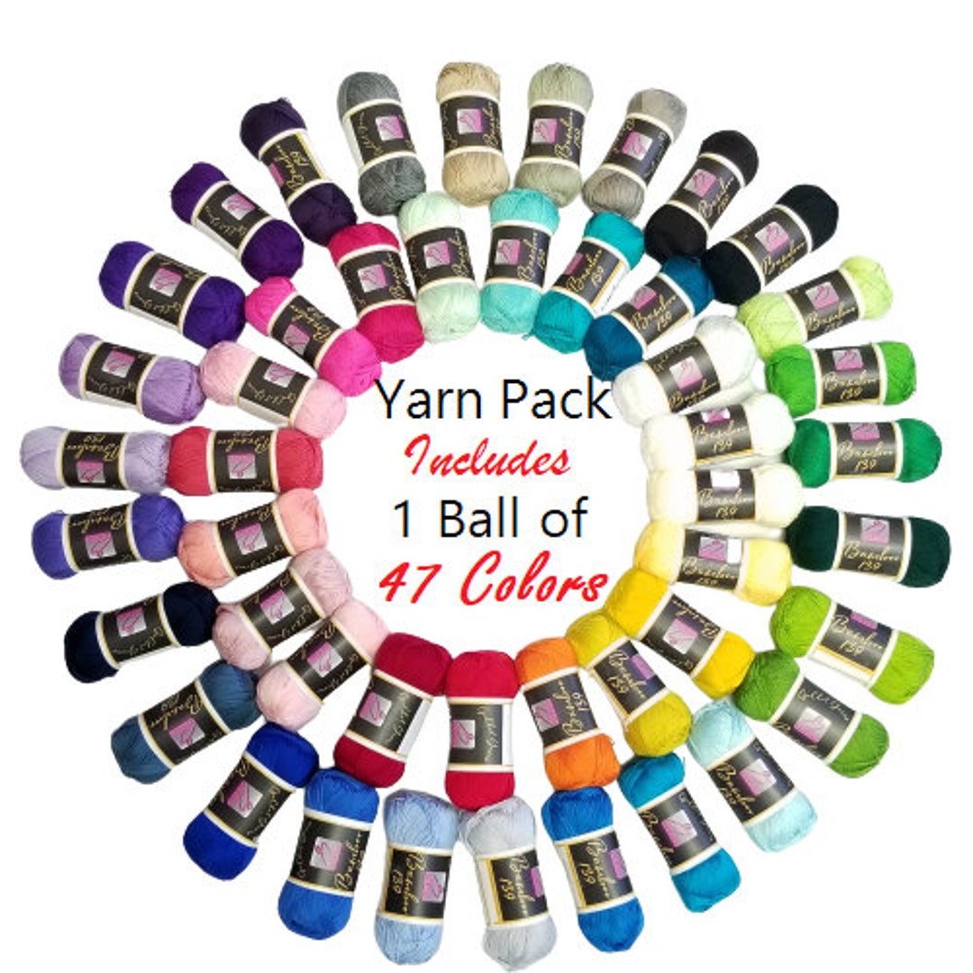 Yarn Pack Bamboo/cotton Yarn 1 Ball of Each 47 Colors - Etsy