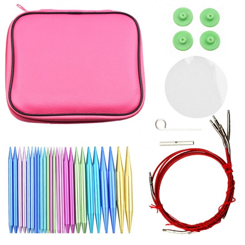 Interchangeable Knitting Needle Set Metal Includes 13 - Etsy