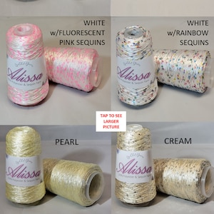 Yarn, Sequined Yarn, 33 Colors, Sequined Thread, Crochet Yarn, Knitting ...