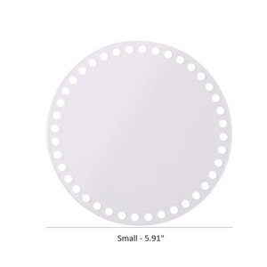 Clear Acrylic Purse Bottom for Crochet - ROUND - Bag Bottom, Basket ...