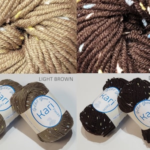 Silk/cotton Yarn With Flecks, #4 Worsted Weight, Crochet Yarn, Knitting ...