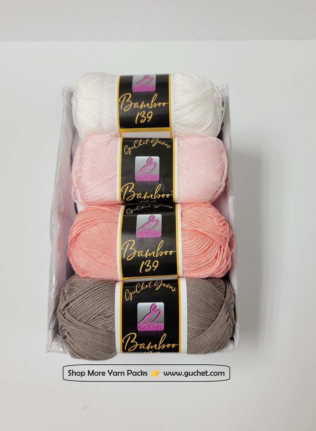 Yarn Gift Set - Bamboo/cotton Yarn "misty" - Yarn Lover, Cotton Yarn ...