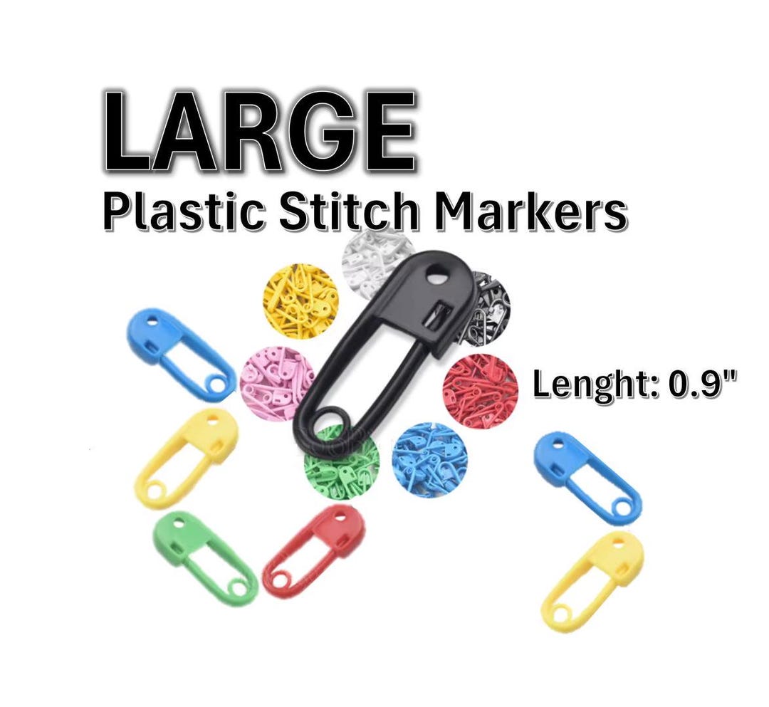 JUMBO Stitch Markers, Plastic Safety Pin Style Stitch Markers, Stich ...