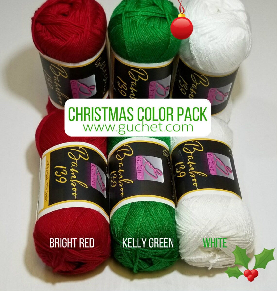 Yarn Christmas Yarn Pack Dark Classic Gift for Her Yarn - Etsy