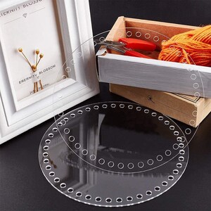 Clear Acrylic Purse Bottom for Crochet - ROUND - Bag Bottom, Basket ...