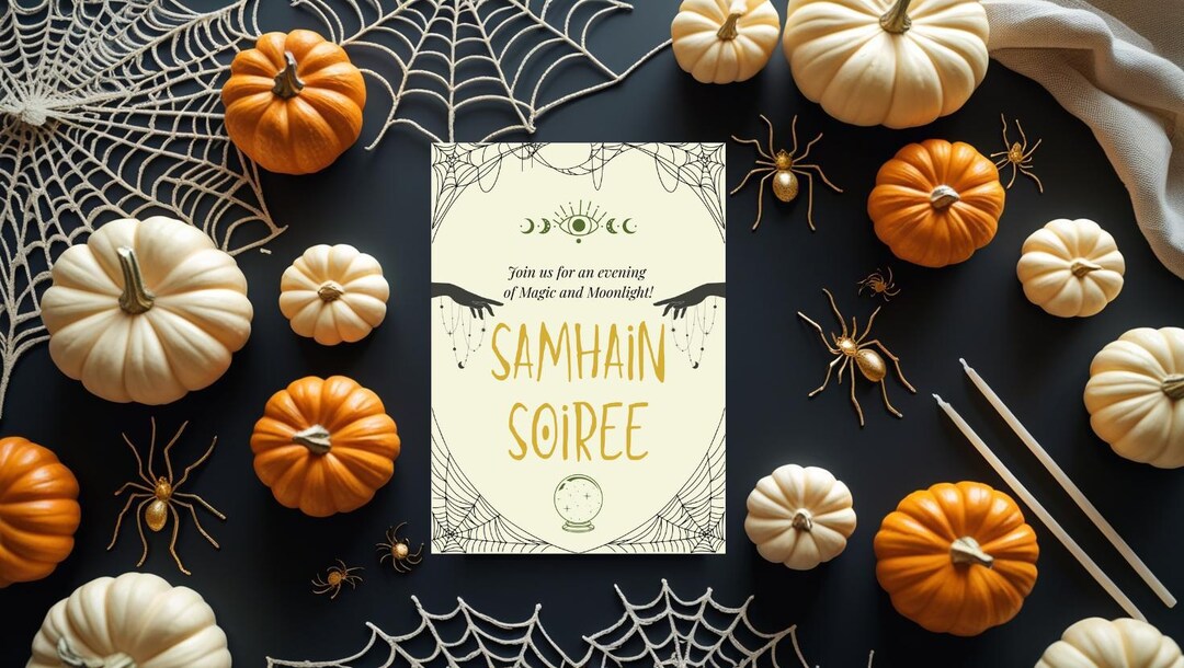 Printable Halloween Party Invite, Samhain Soirée Invitation, Halloween ...