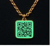 Personalized QR Code Necklace, QR Code Name Necklace, Encrypted Name ...