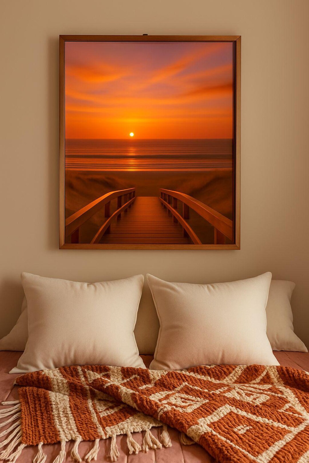 Sunset Beach Print | Coastal Wall Art | Digital Download Photography - Etsy