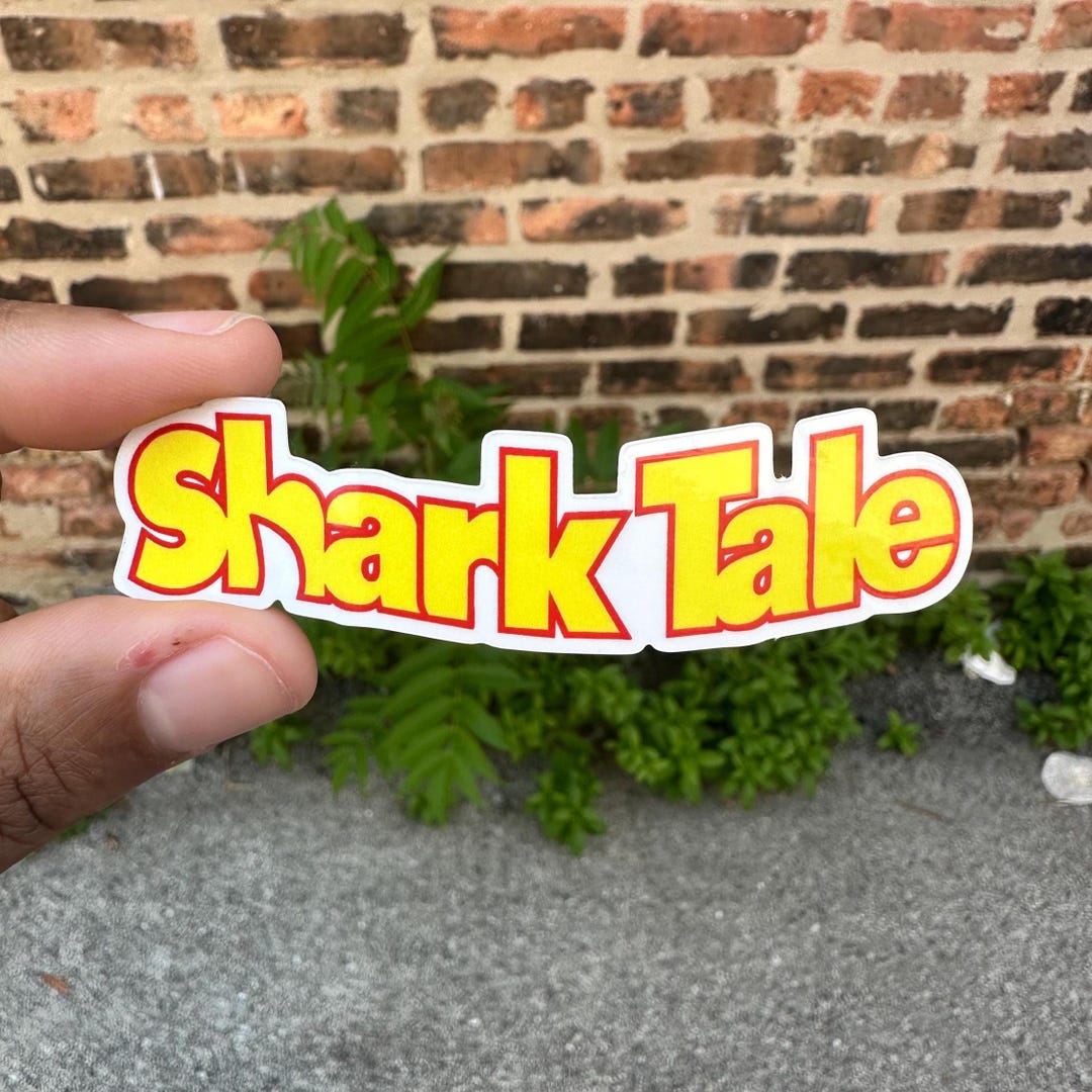 Retro 2000s Nostalgia Cartoon Sticker Shark Tale Vinyl Decal Ocean ...