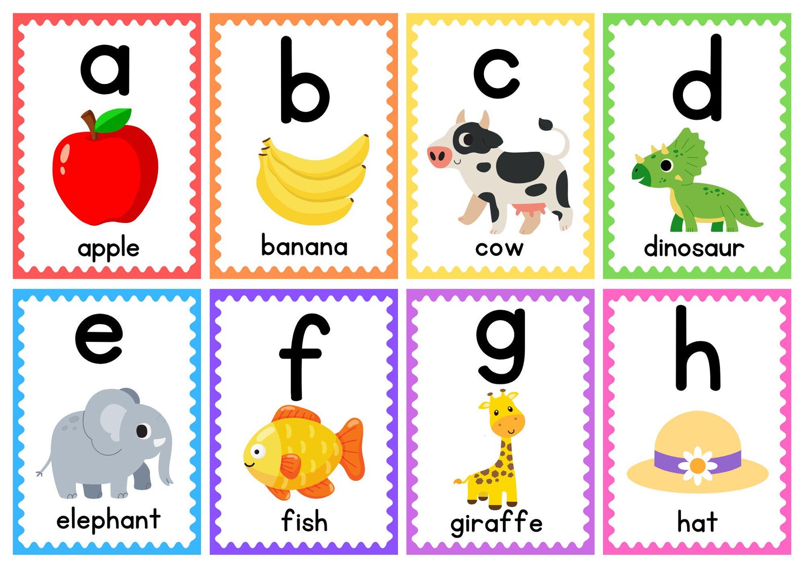 26 Alphabet Phonics Flashcards - Etsy