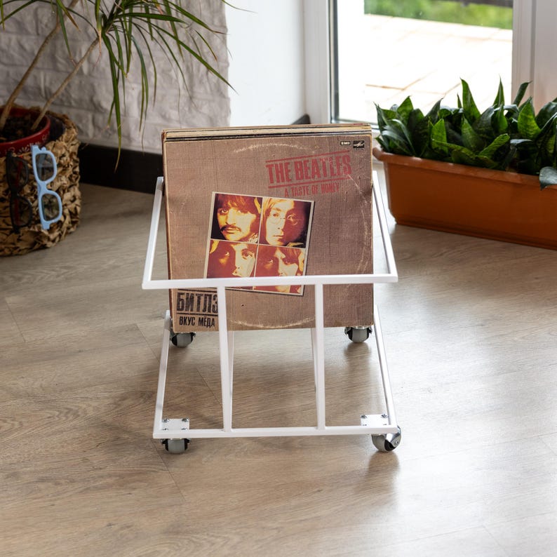 Record Holder Modern Vinyl Storage Record Organizer Metal LP Stand ...